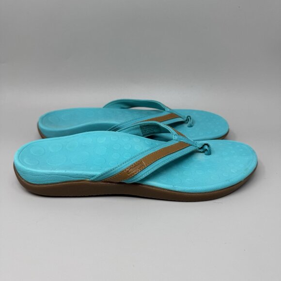 Vionic | Shoes | Orthaheel Womens Tide Blue Brown Leather Orthopedic ...